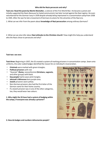Life in Nazi Germany: Persecution | Teaching Resources