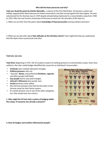 Life in Nazi Germany: Persecution | Teaching Resources