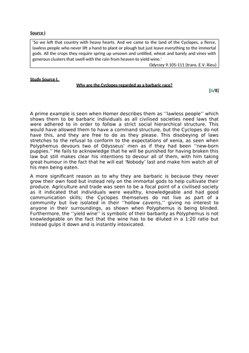 Homer's Odyssey (OCR Classical Civilisations 9-1) Revision | Teaching ...