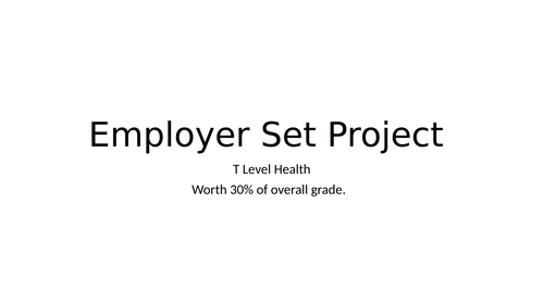 ESP walkthrough T Level health | Teaching Resources