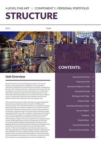 A Level Art personal portfolio handbook | Teaching Resources