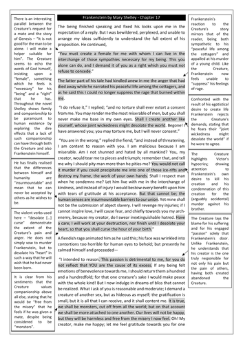 Frankenstein Chapter 17 Fully Annotated | Teaching Resources
