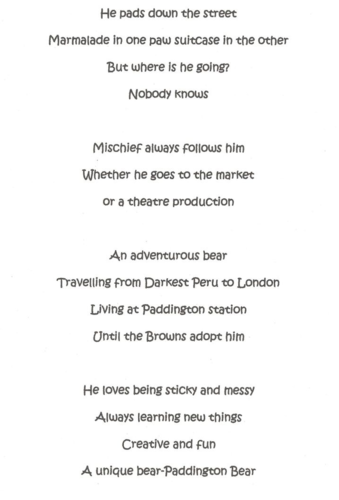 Paddington unit of English - instructions year 2 | Teaching Resources
