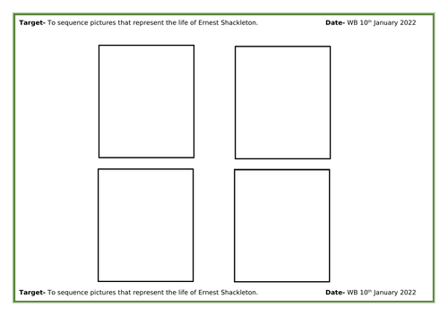 Sequencing the Life of Ernest Shackleton Worksheets | Teaching Resources