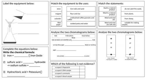 Activate 3 - C3 - Detection in Chemistry - Revision | Teaching Resources