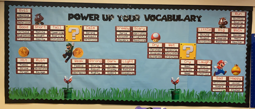 Mario Display - Level Up Your Vocabulary - English/Literacy | Teaching ...