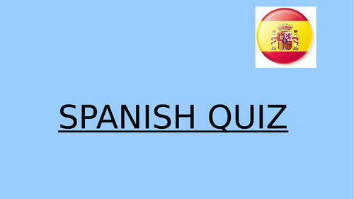 Fun Spanish Quiz! | Teaching Resources