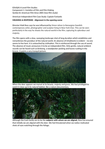 Captain Fantastic Film Studies lesson bundle of 9 lesson for Eduqas ...