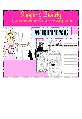 Sleeping Beauty Fairy simple writing task: Cut sequence write retell ...