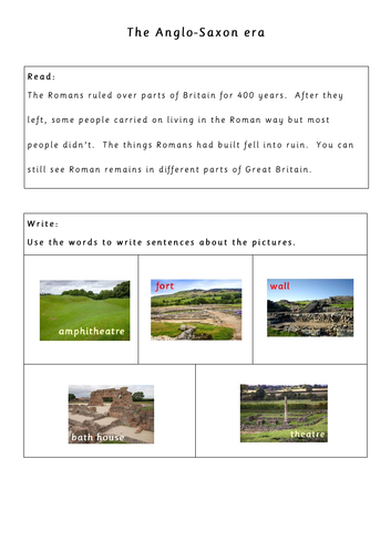Anglo-Saxons SEN Worksheets: End of Roman Era | Teaching Resources