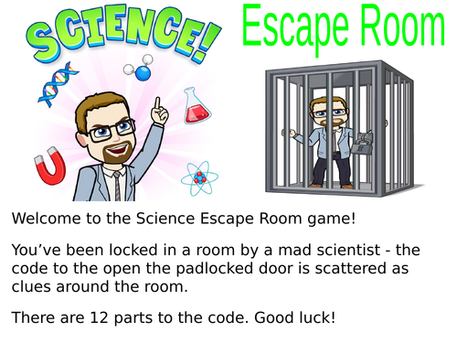 Science Escape Room | Teaching Resources