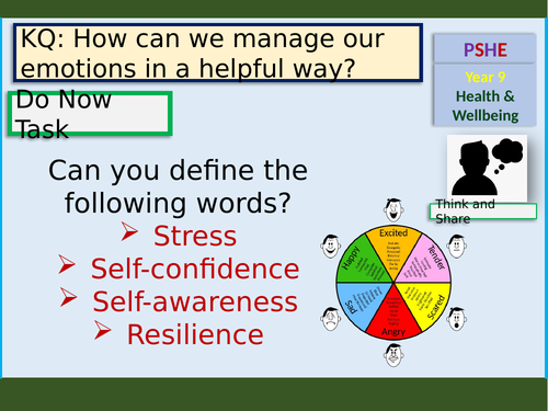 Managing Emotions PSHE lesson | Teaching Resources