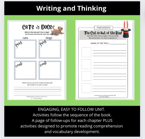 THE WORLD'S WORST PETS Novel Study and Book Companion | Teaching Resources