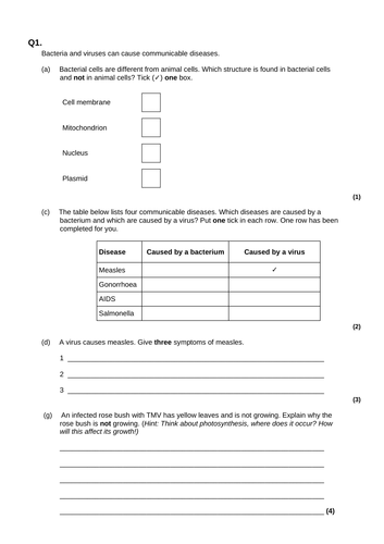 Non-Communicable and Communicable diseases | Teaching Resources