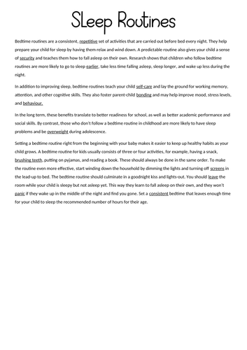 Content Area 3: Care Routines, play and activities | Teaching Resources