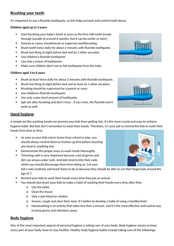 Content Area 3: Care Routines, play and activities | Teaching Resources
