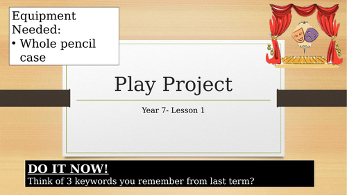 KS3 Drama Play Project SOW | Teaching Resources