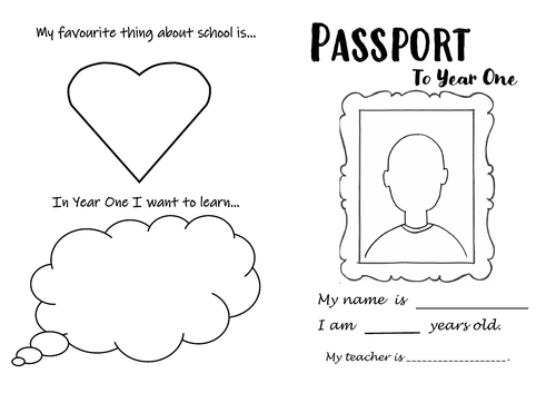 Transition passport for Year One | Teaching Resources
