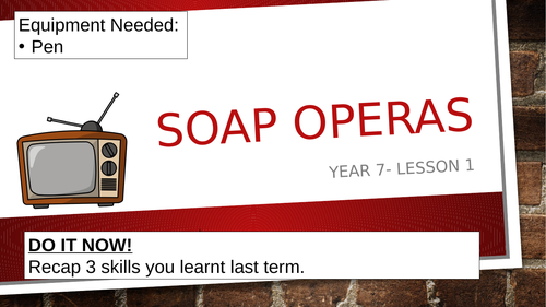 KS3 Drama Soap Operas SOW | Teaching Resources