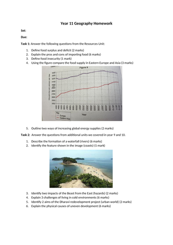 AQA GCSE Geography: The Challenge of Resource Management (Lessons ...