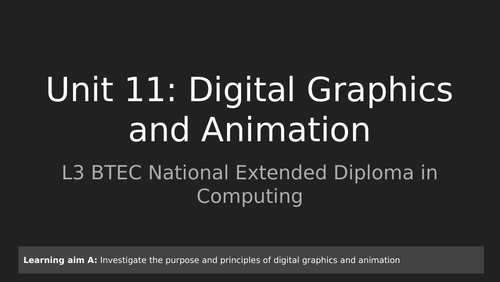 BTEC Level 3 Unit 11: Digital Graphics and Animation - Learning Aim A ...