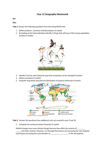 AQA GCSE Geography: The Living World (Lessons, Revision Guide and ...
