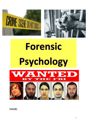 Forensic topic student booklet AQA A level psychology | Teaching Resources Forensic topic student booklet AQA A level psychology | Teaching Resources