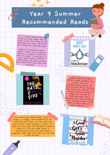 Summer Recommended Reading KS3 | Teaching Resources