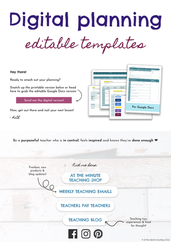 Free Lesson Planning Templates | Teaching Resources