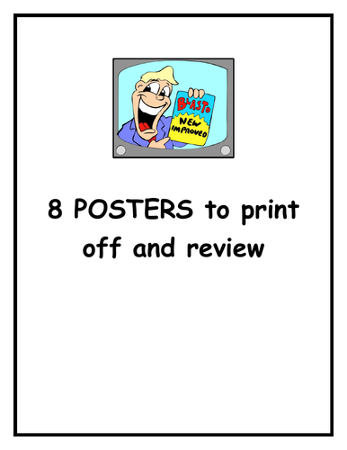 Advertisements - 8 Posters + Worksheet + Booklet | Teaching Resources