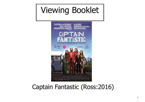 Captain Fantastic Viewing Booklet Film Studies | Teaching Resources
