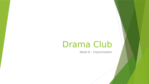 Six weeks worth of Drama powerpoints for Drama Club | Teaching Resources