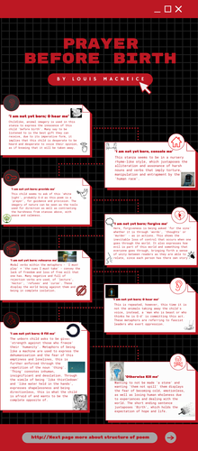 Prayer Before Birth (by Louis Macneice) breakdown board. | Teaching ...