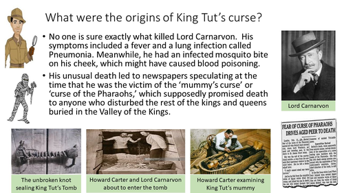Card Sort - The Curse of Tutankhamun | Teaching Resources