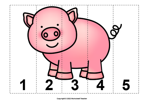 Farm Animals Number Sequence Puzzles | Teaching Resources