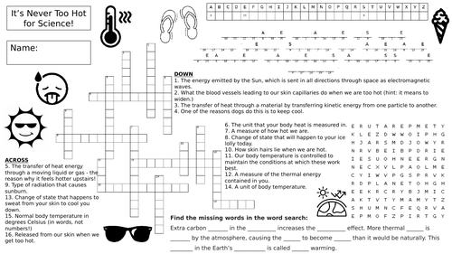It's Never Too Hot For Science! | Teaching Resources