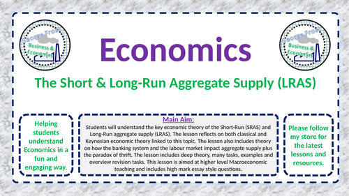 The Short & Long-Run Aggregate Supply (LRAS) | Teaching Resources