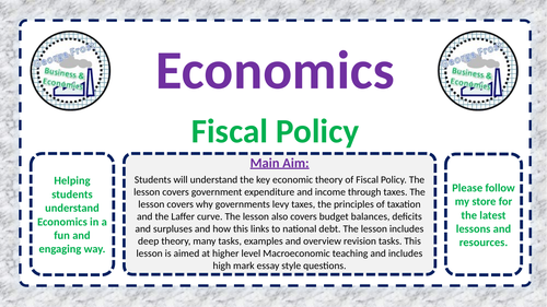 Fiscal Policy | Teaching Resources