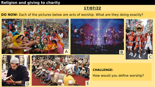 Religion and giving to charity | Teaching Resources