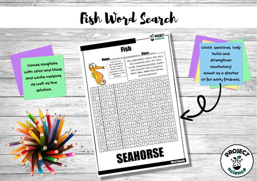 Fish Word Search | Teaching Resources