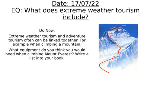 Extreme Weather Tourism! | Teaching Resources