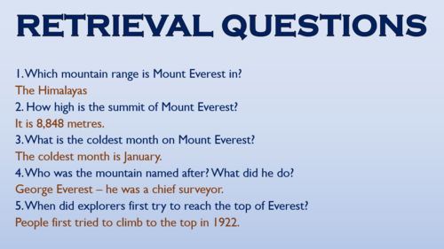 Mount Everest - Non-Fiction Text - Whole Class Reading Session ...