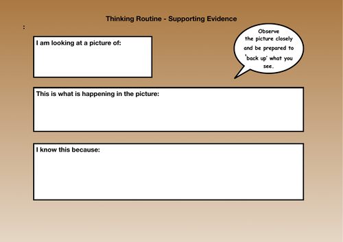 Graphic organiser for thinking routine | Teaching Resources