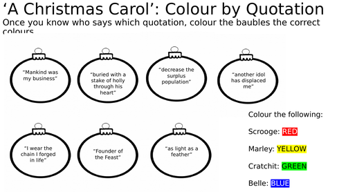A Christmas Carol Colouring Starter | Teaching Resources