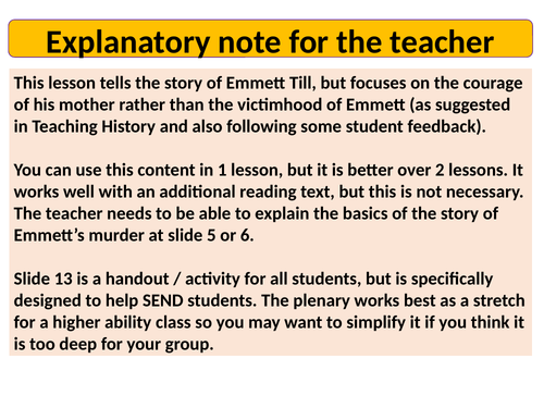 US Civil Rights: Emmett Till and the courage of his mother | Teaching ...