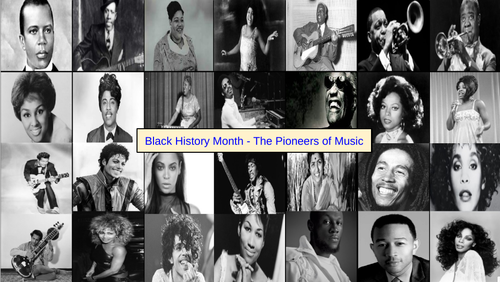 Black History Month celebrating the Pioneers of Music | Teaching Resources