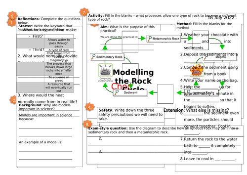 8H Chocolate Rock Cycle - Fun Practical | Teaching Resources
