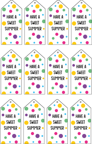 Mini Sweet Summer Gift Tags (x12 on A4) | Teaching Resources