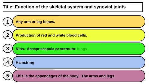 The structure and function of the skeletal system | Teaching Resources