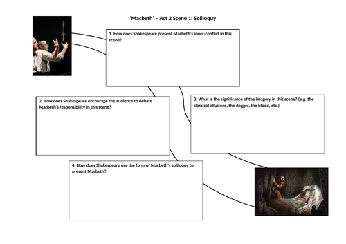 Macbeth Unit of Work (including revision activities) | Teaching Resources